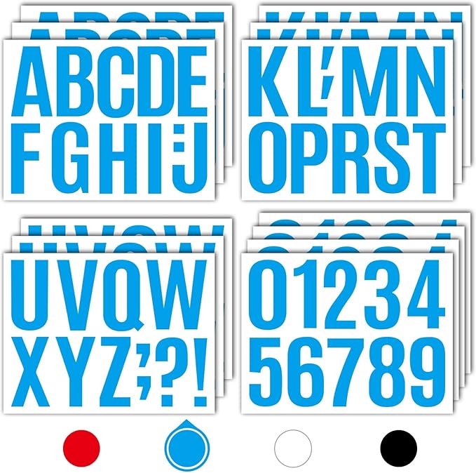 Amazon.com: Seloom 13 Sheets Alphabet Stickers,4 Inch Large Vinyl ...