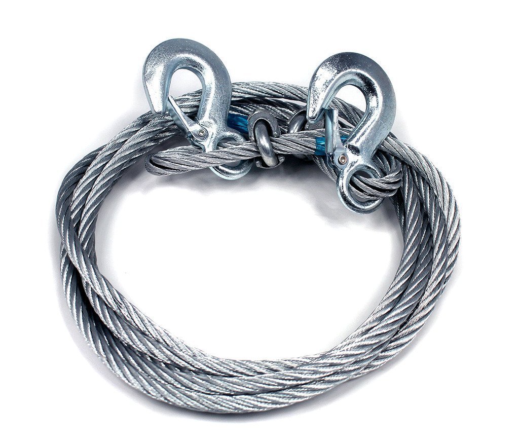 Motoway Car Auto Full Steel Towing Tow Cable Rope Heavy Duty Ton 4 Mtr ...
