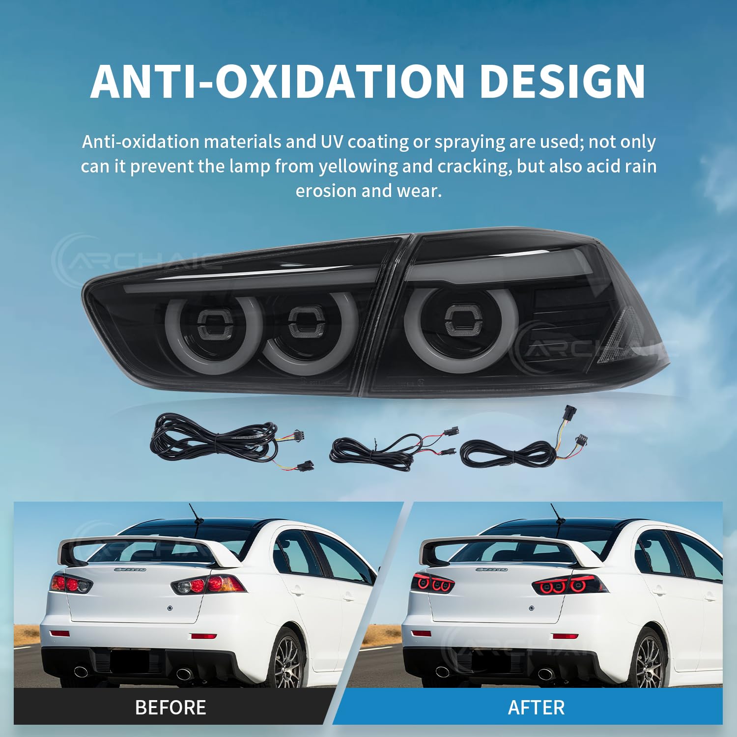 Snapklik.com : Archaic Tail Lights For Mitsubishi Lancer & Evolution ...