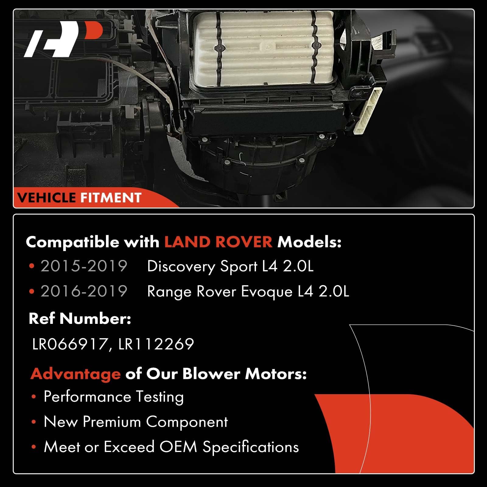 A-Premium HVAC Heater Blower Motor Assembly Compatible with Land Rover ...