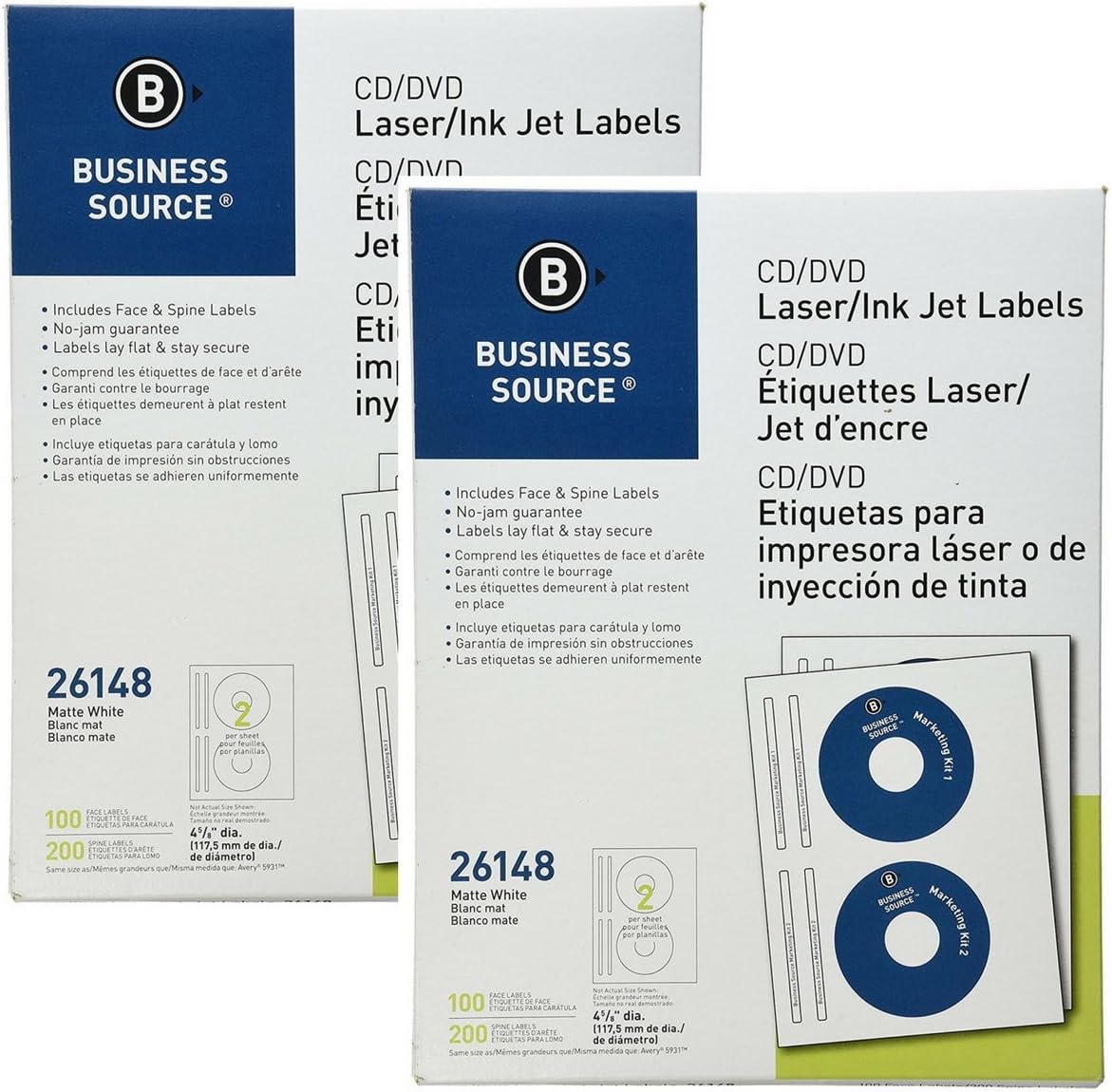Amazon.com : Laser/Inkjet CD/DVD Labels (Pack of 100) : Office Products