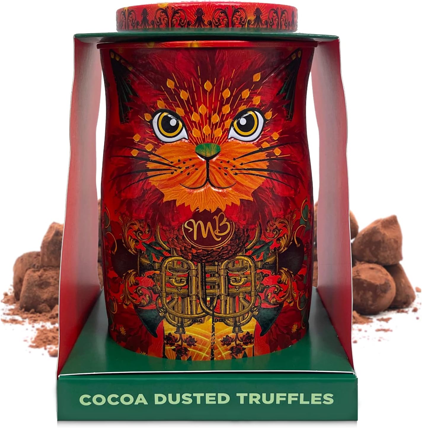 Monty Bojangles Fire Dancer Cocoa Dusted Truffles Cat Tin (135g) - Orange Angelic Flavoured ...