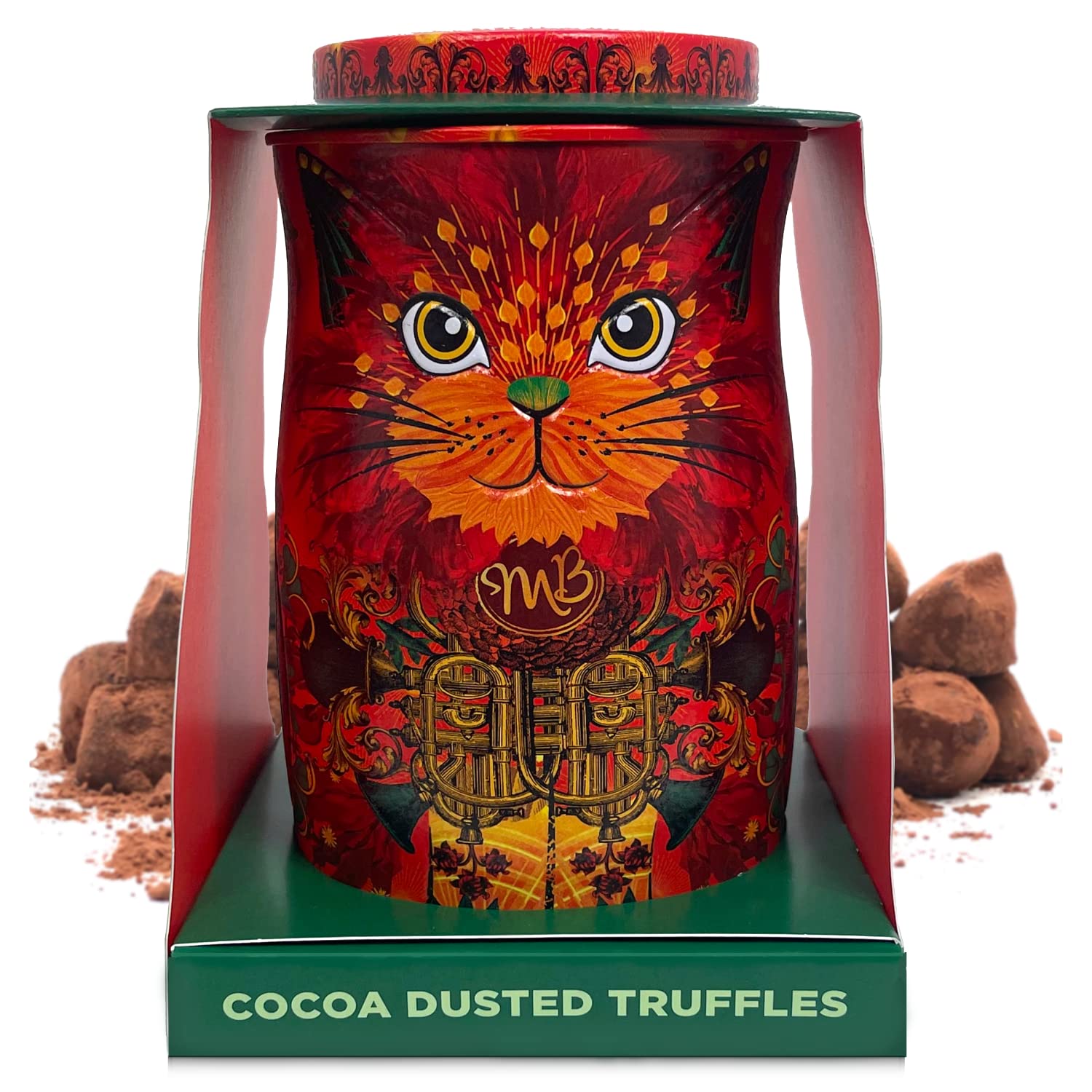 Amazon.com : Monty Bojangles Cocoa Dusted Chocolate Truffles Cat Tin ...