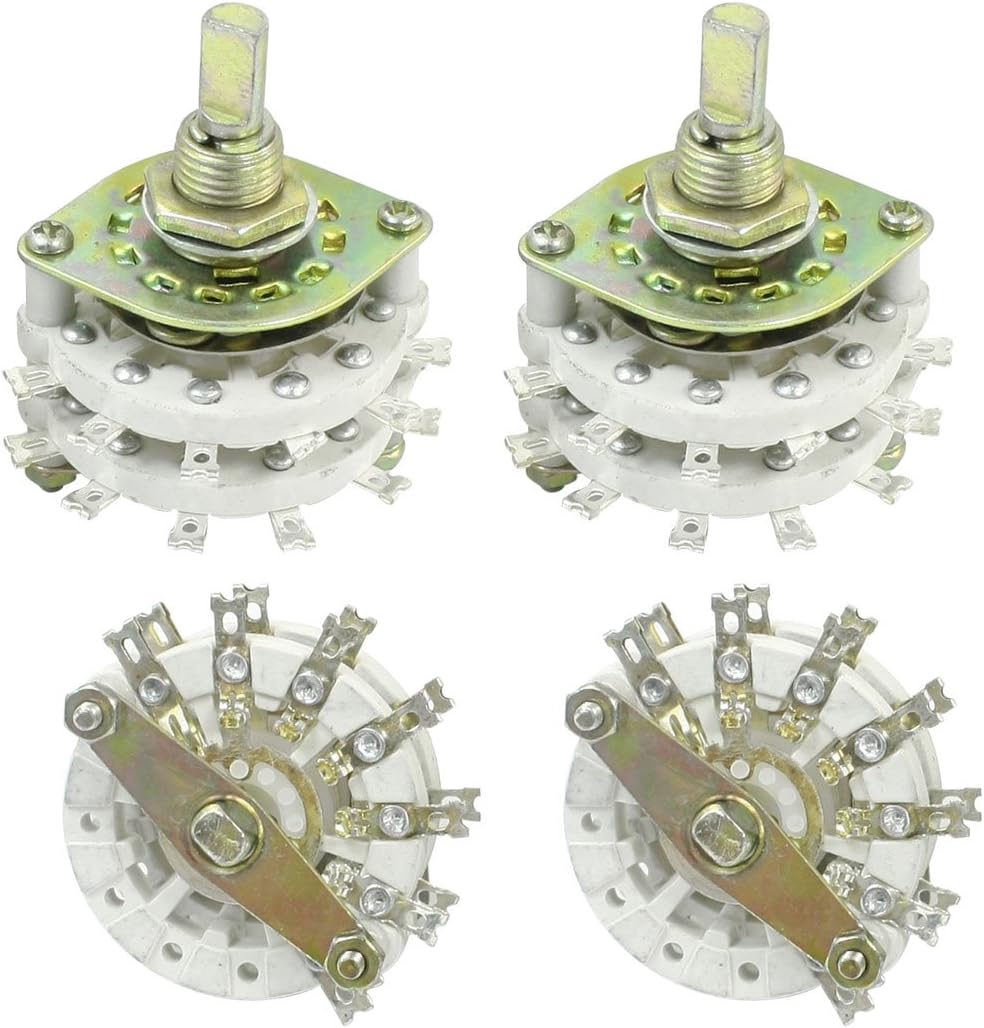 Amazon.com: uxcell 4PCS Band Channael Rotary Switch 2P6T 2 Pole 6 ...