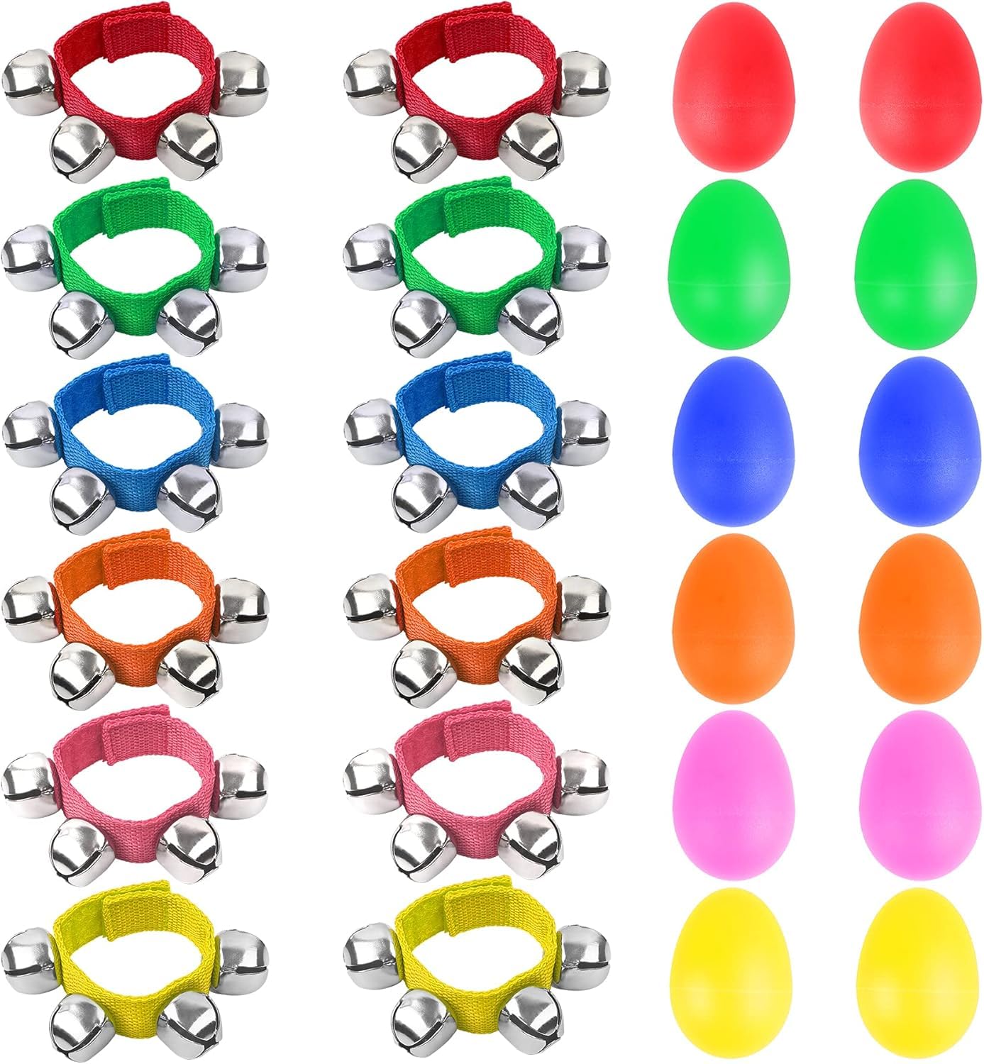 Amazon.com: Augshy Wrist Bells, 6Pcs Christmas Wrist Band Jingle Bells ...