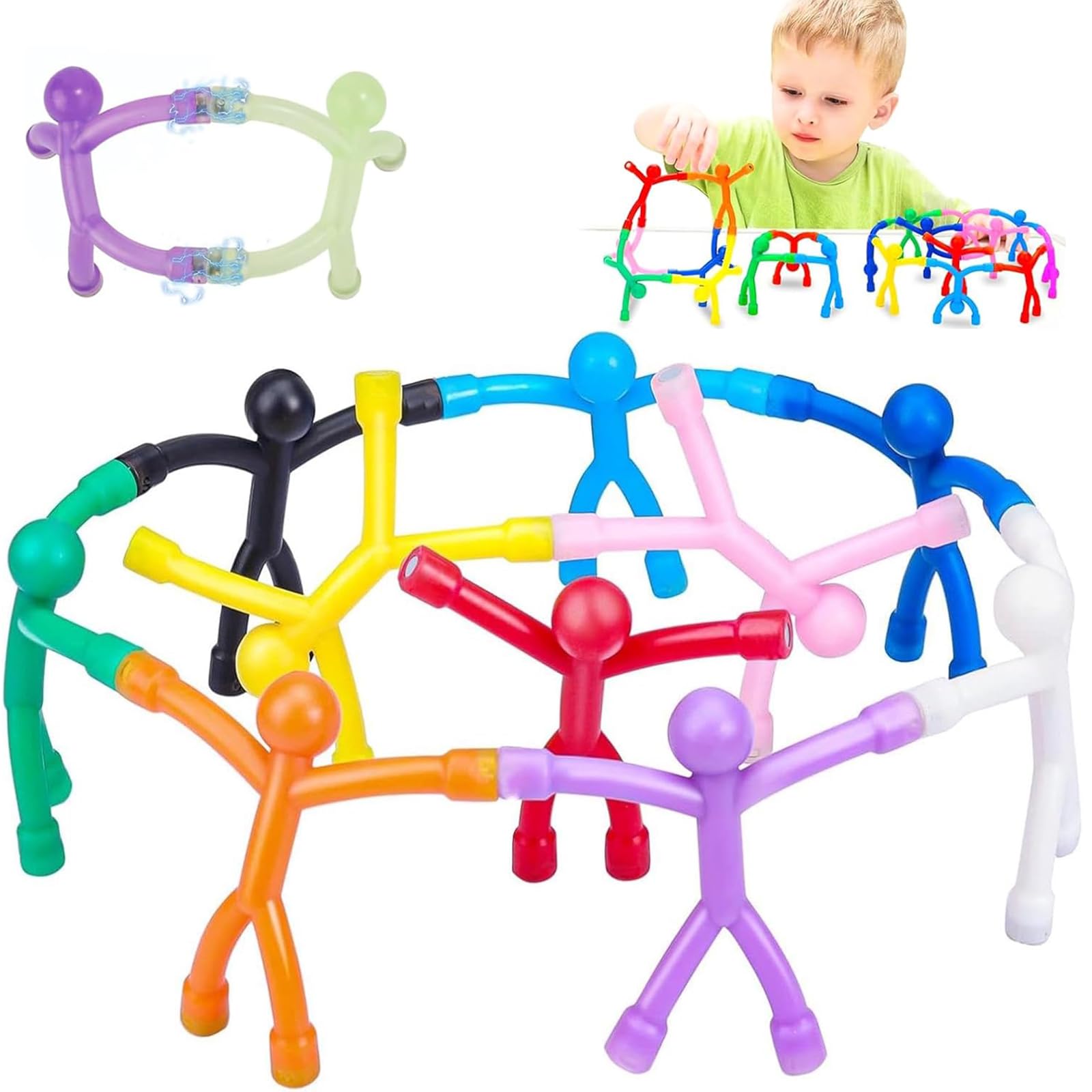 11PCS Fridge Magnets Men, Mini Man Magnetic Toy, Small Colorful Magnets ...