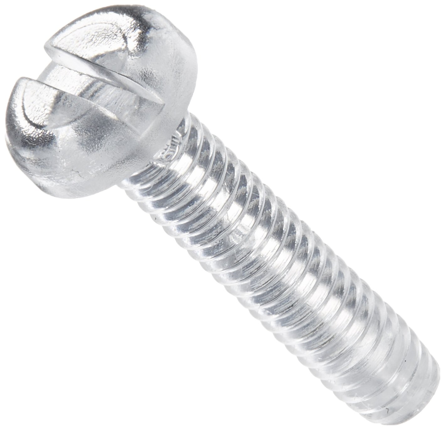 Polycarbonate Pan Head Machine Screw, Slotted Drive, #4-40 Thread Size ...