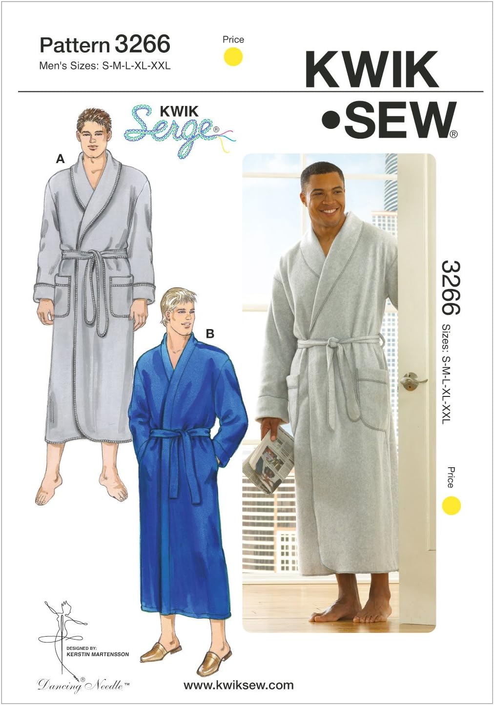 Amazon.com: Kwik Sew K3266 Robes Sewing Pattern, Size S-M-L-XL-XXL ...