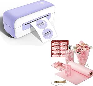 Amazon.com : Purple Thermal Label Printer, Shipping Label Printer 4x6 ...