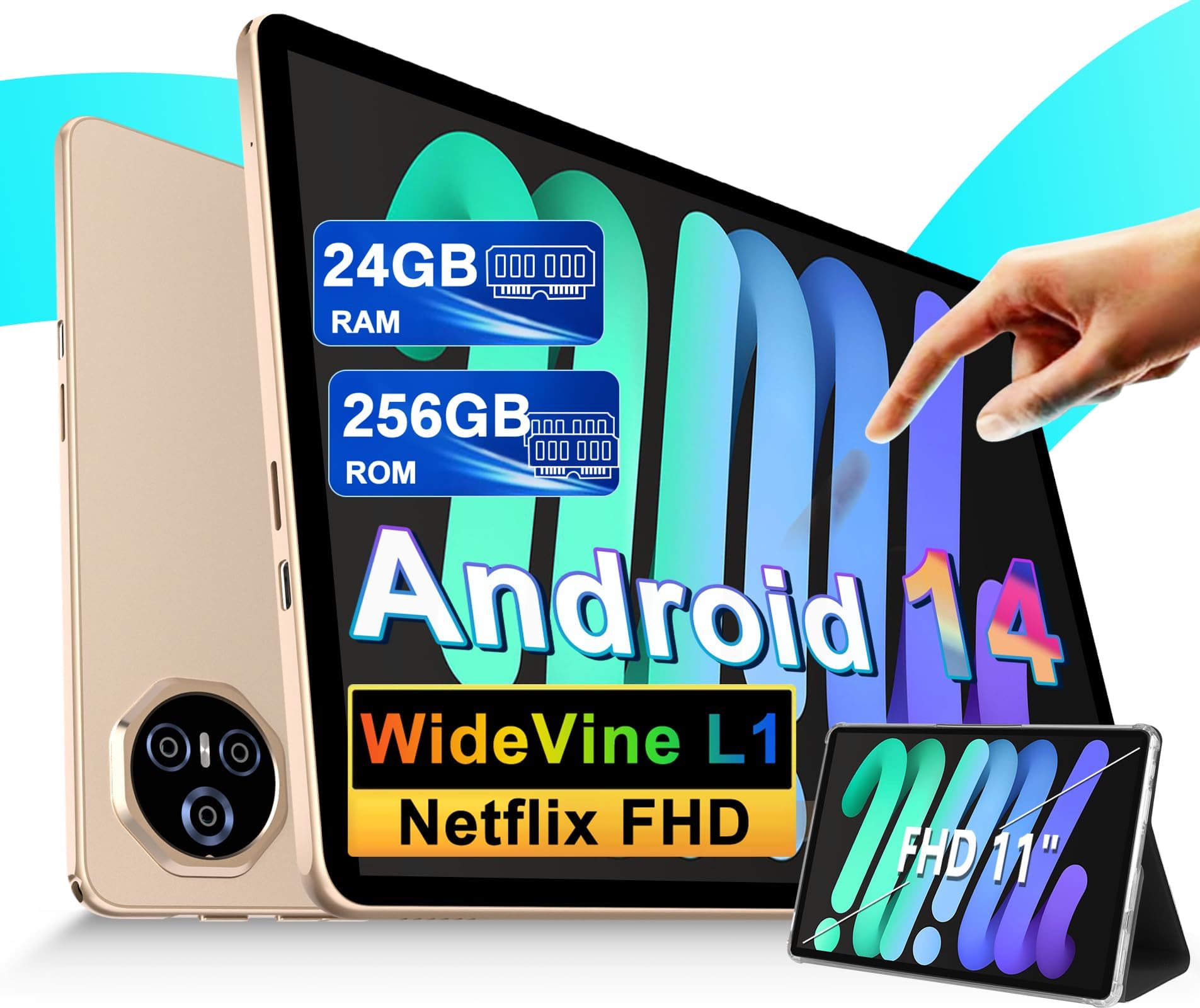 Amazon.com : TECLAST Tablet 11 inch Android 14 Tablets, P50 14GB+128GB ...