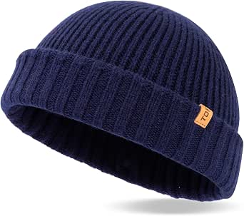 TOP-EX XL/XXL Mens 100% Merino Wool Fisherman Beanie Trawler Beanie ...