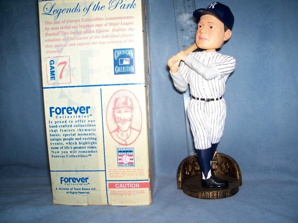2003 FOREVER COOPERSTOWN COLLECTION BABE RUTH 10 INCH BOBBLEHEAD N.Y ...