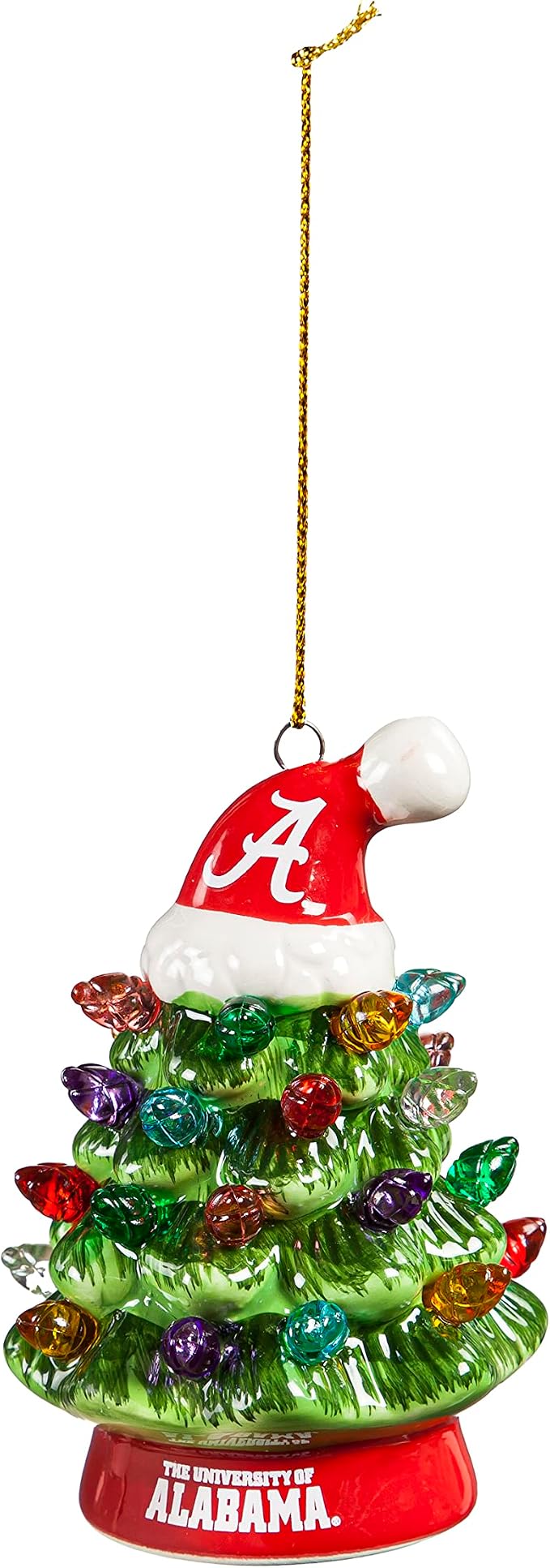 Amazon.com: NCAA University of Alabama Ceramic Christmas Hanging Tree ...