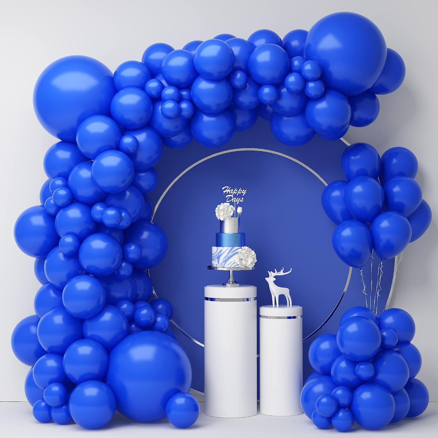 Amazon.com: 123Pcs Royal Blue Balloons Different Sizes Pack, Blue ...