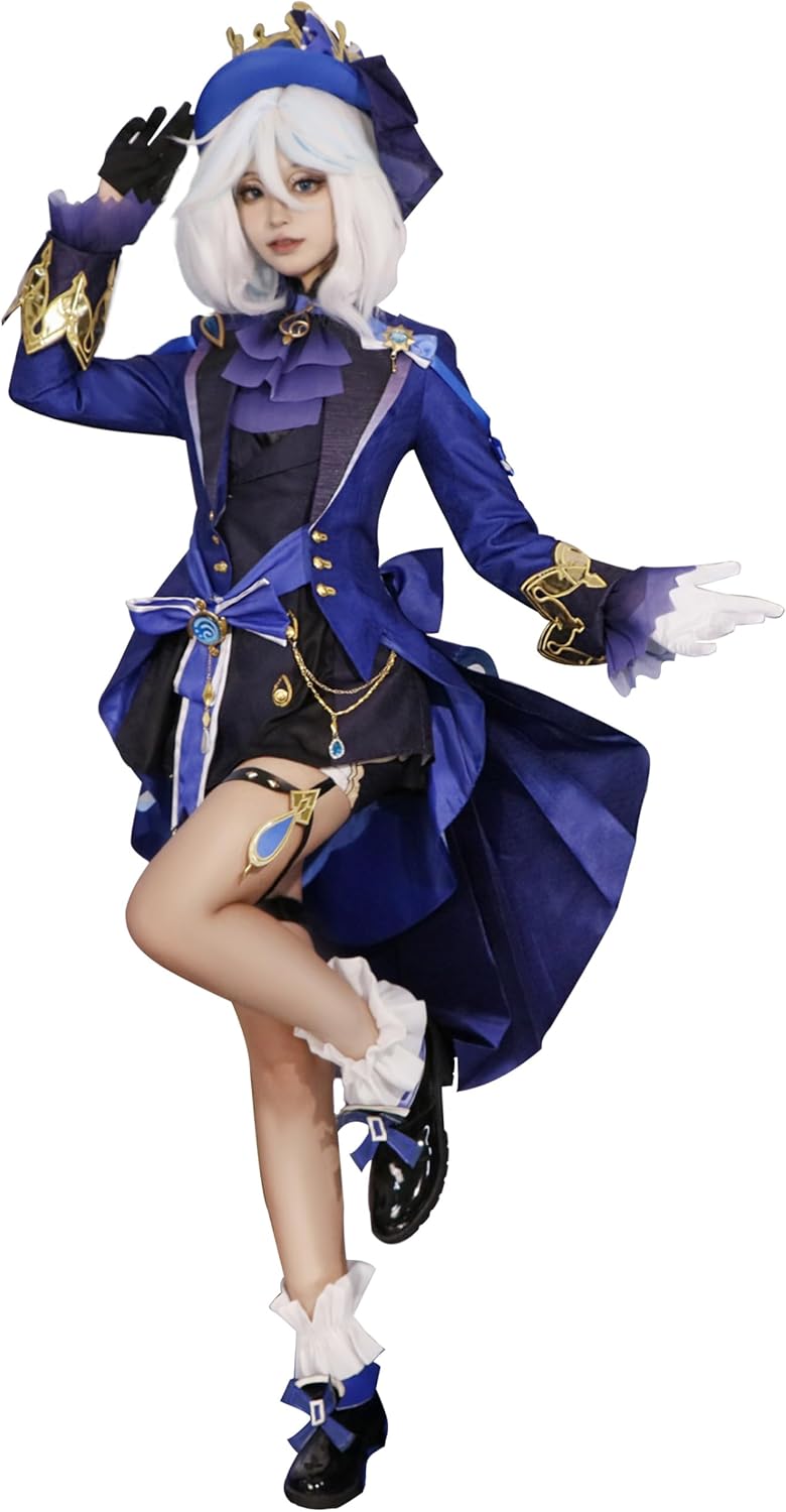 Amazon.com: OSIAS Genshin Impact Cosplay Furina Black Form Cosplay ...