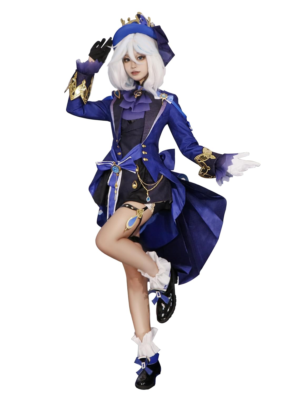 Buy OSIAS Genshin Impact Cosplay Furina Black Form Cosplay Costume Set ...