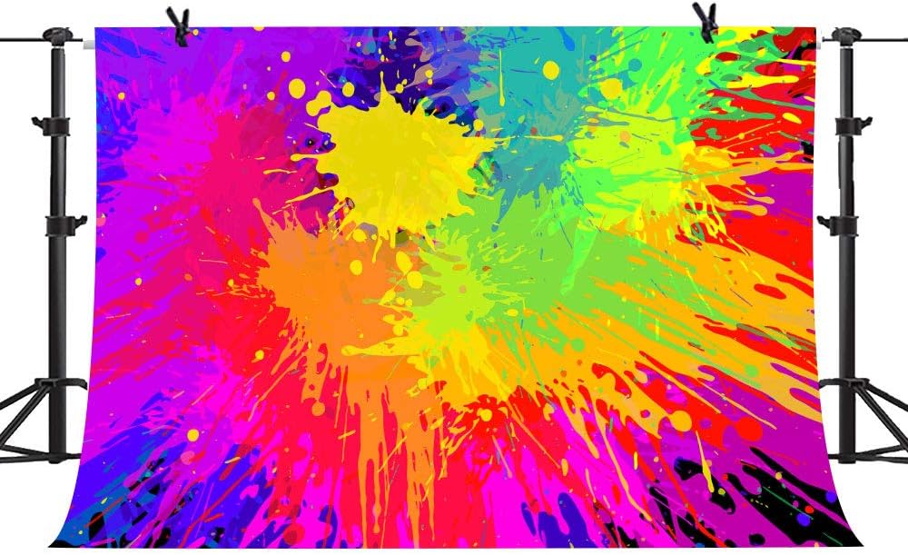 Amazon.com : PHMOJEN Colorful Paint Splash Backdrop Abstract Graffiti ...