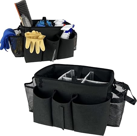 Amazon.com - TUEGHER Large Cleaning Caddy Bag, Wearable Cleaning ...