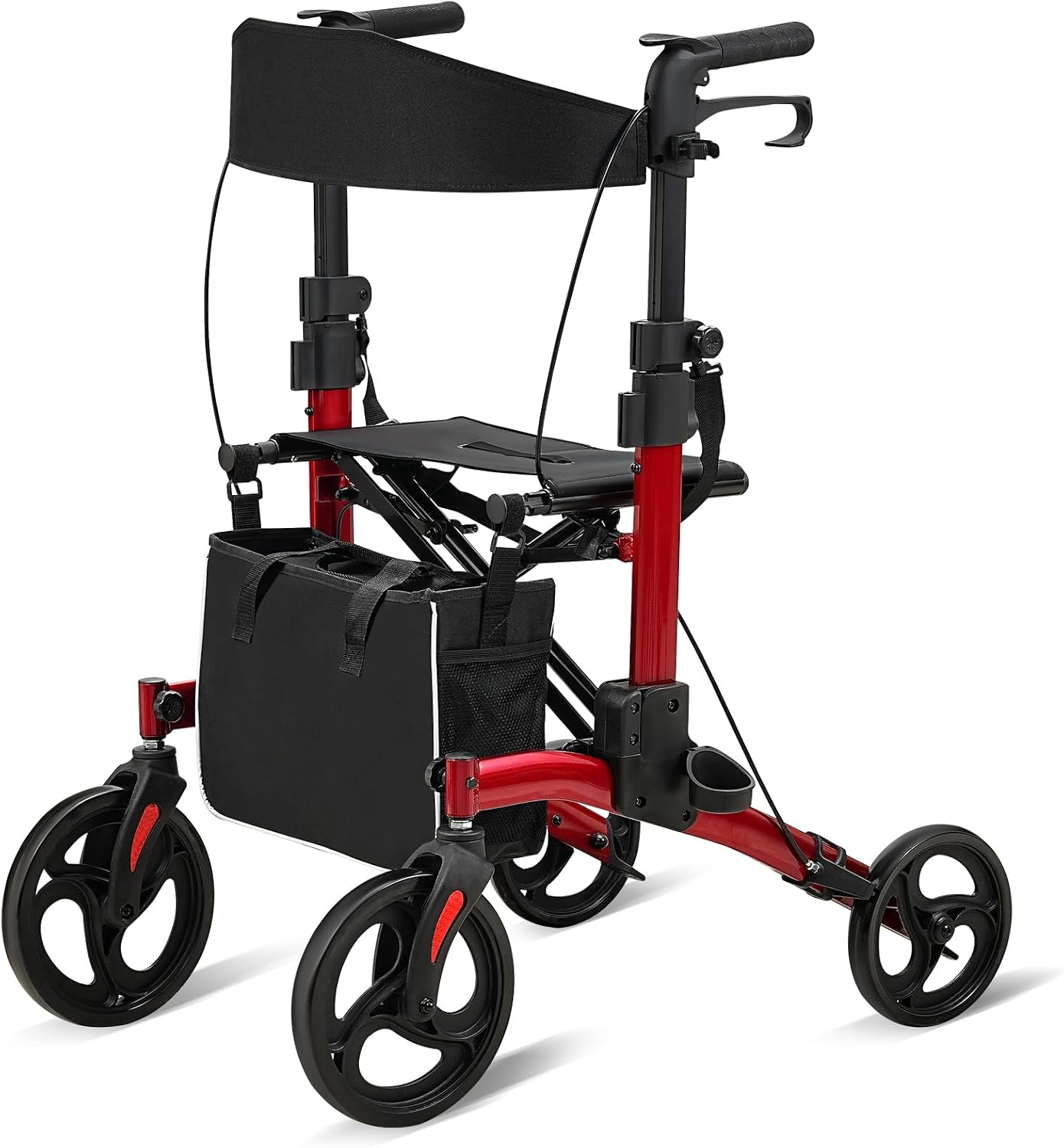 Amazon.com: Rollator Walker for Seniors, Folding Rolling Aluminum ...