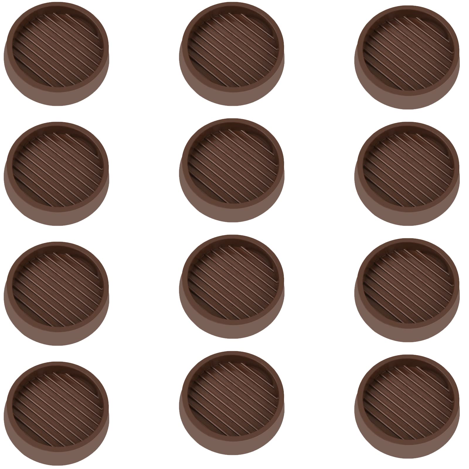 VOCOMO 2X2 Round Caster Cups, Rubber Furniture Cups with Anti-Sliding ...