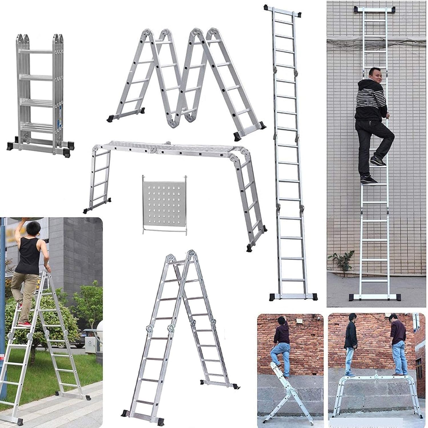 Multipurpose Ladder 16 steps, 4.8 meter: Buy Online at Best Price in ...