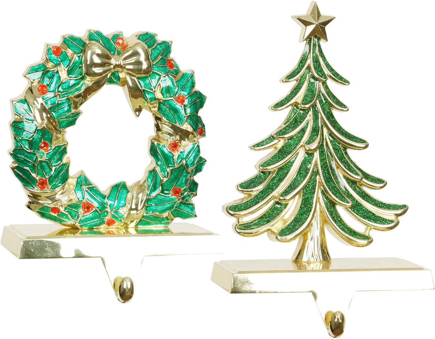 Amazon.com: SUNSHINE DECOR Christmas Stocking Holders, Set of 2 ...