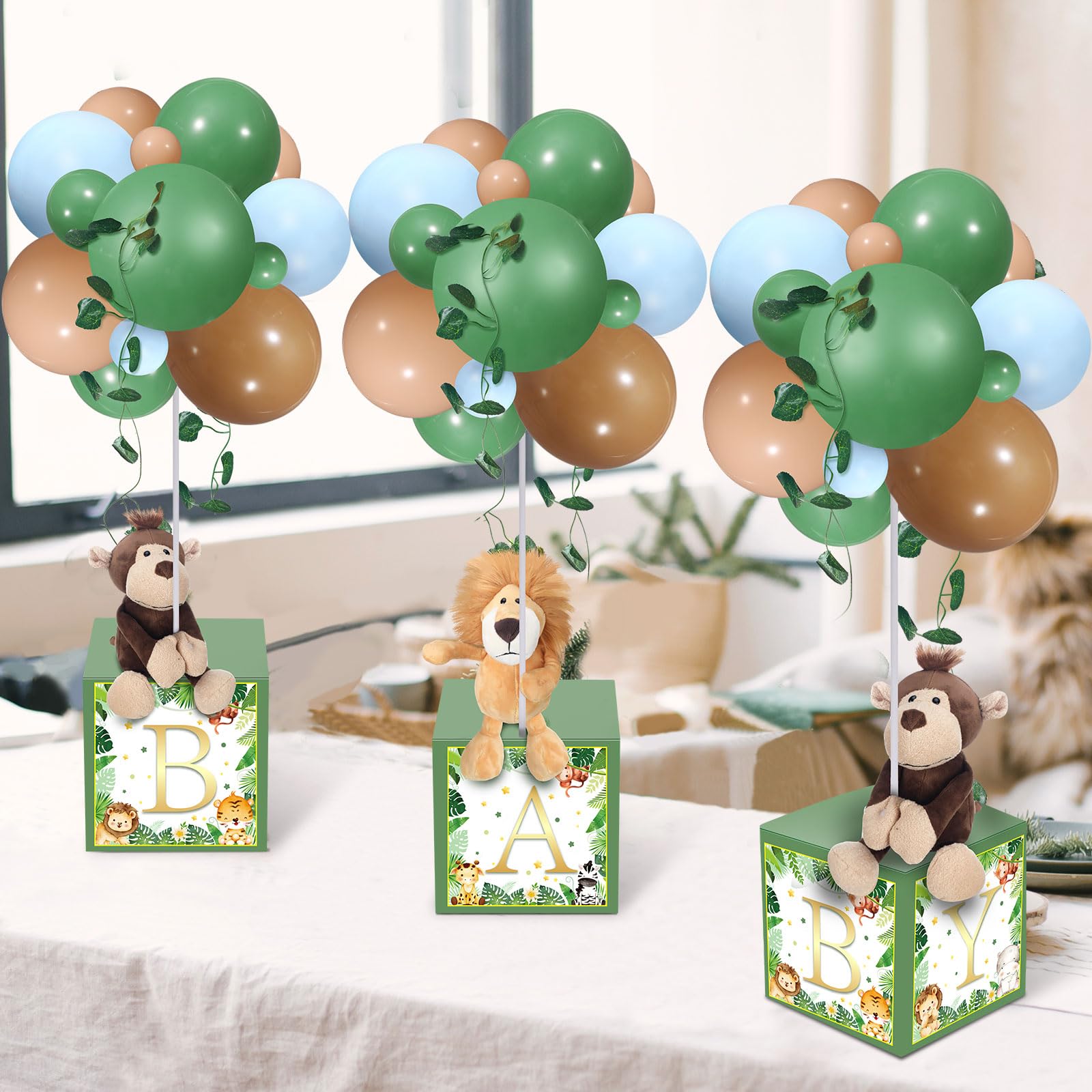 Snapklik.com : Lenwen 3 Sets Jungle Animal Decoration For Baby Shower ...