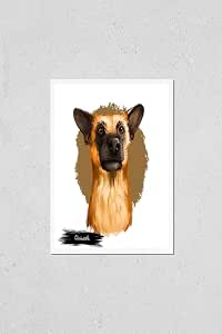 Amazon.com: Wall Art Poster Print of Chinook Dog Breed Isolated on ...