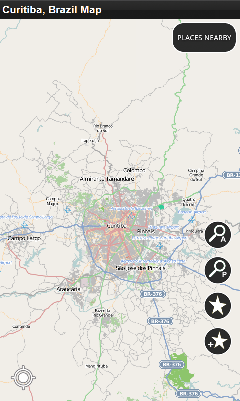 Curitiba Brazil Map World