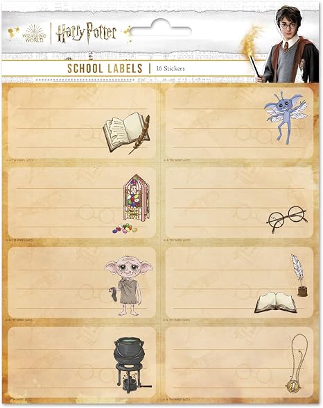 Grupo Erik Label Stickers Harry Potter - Coloured Sticky Labels, Gift ...