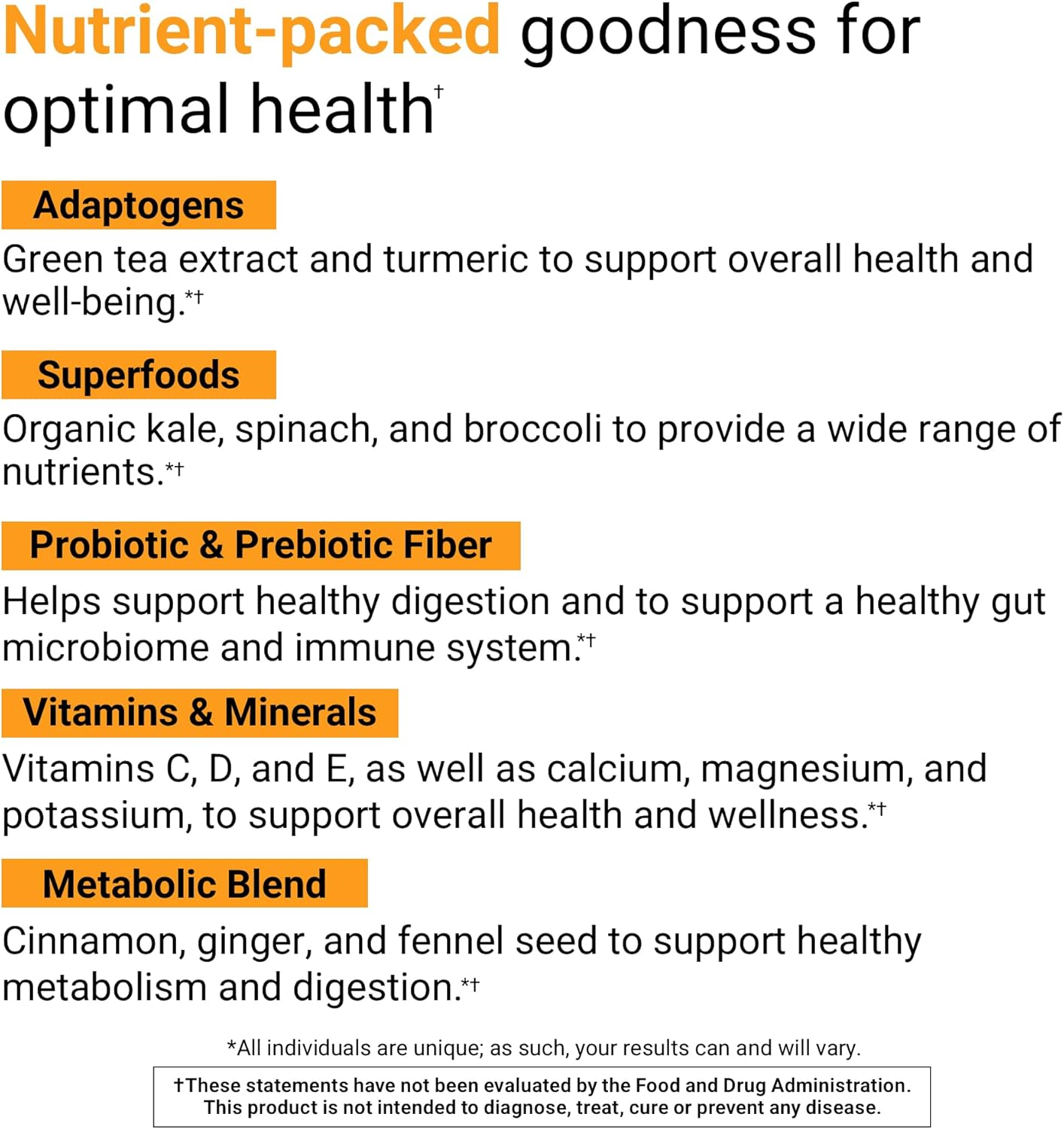 ACTIVATEDYOU Morning Complete Daily Wellness – Bebida en polvo con 10 ...