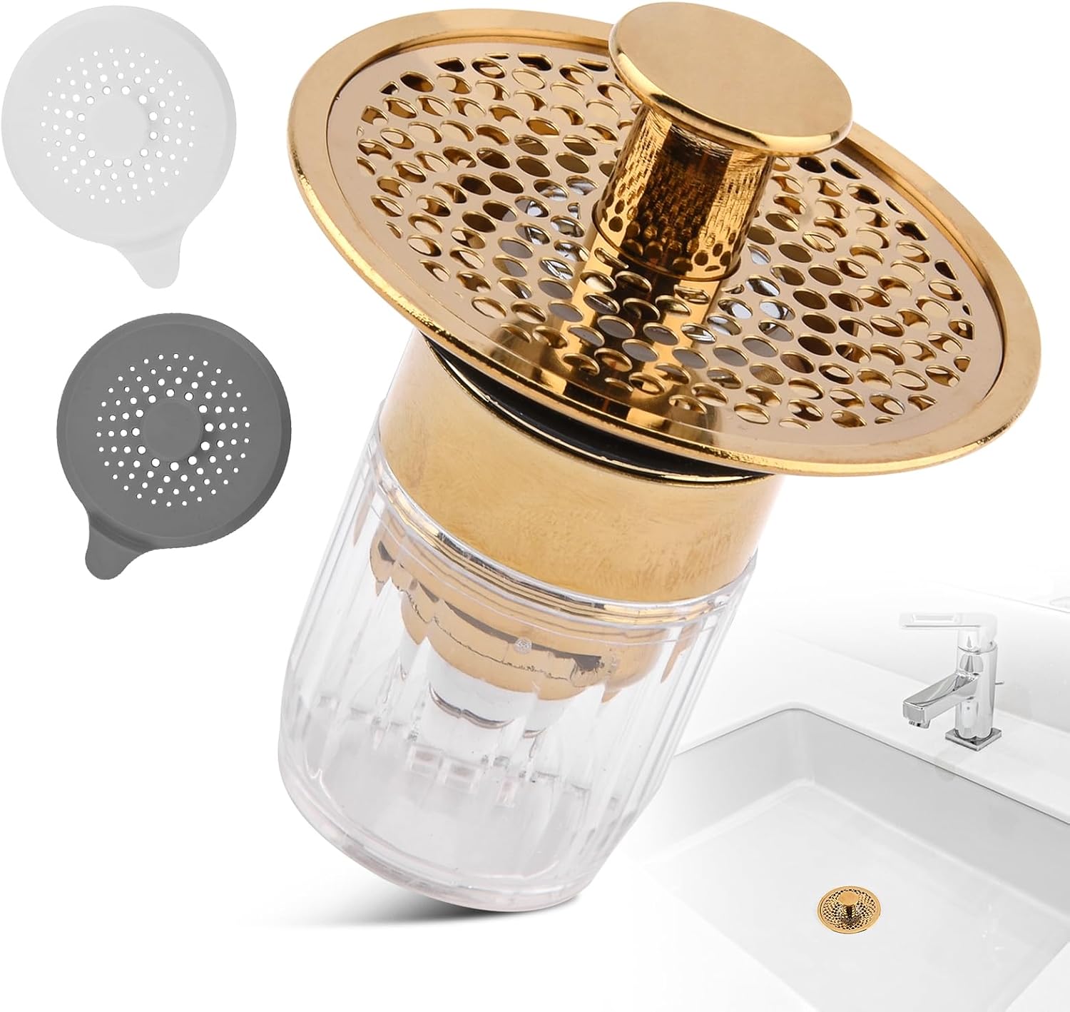 Amazon.com: NINEFOX Universal Bathroom Sink Stopper,1pc Sink Plug with ...