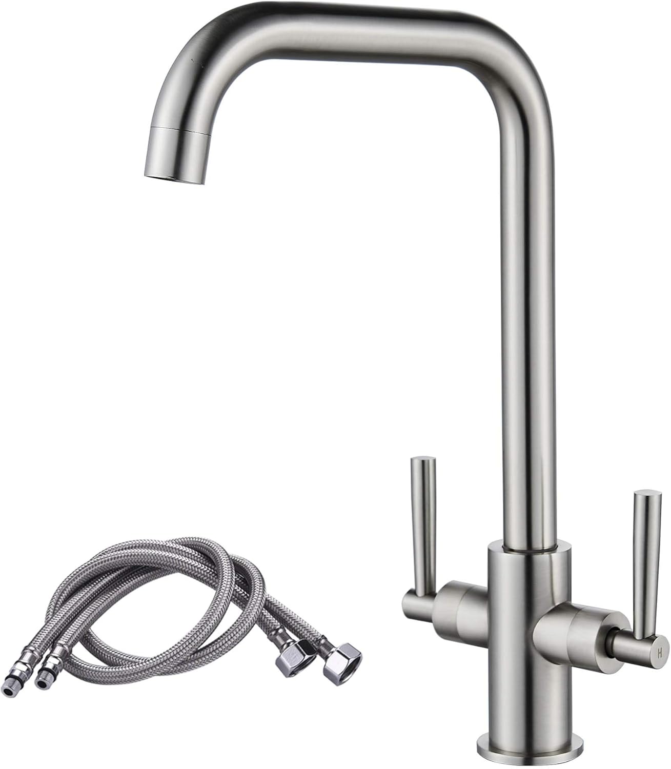 Luckyhome Kitchen Sink Mixer Tap, with Swivel Spout, Easy-Fit, Standard ...