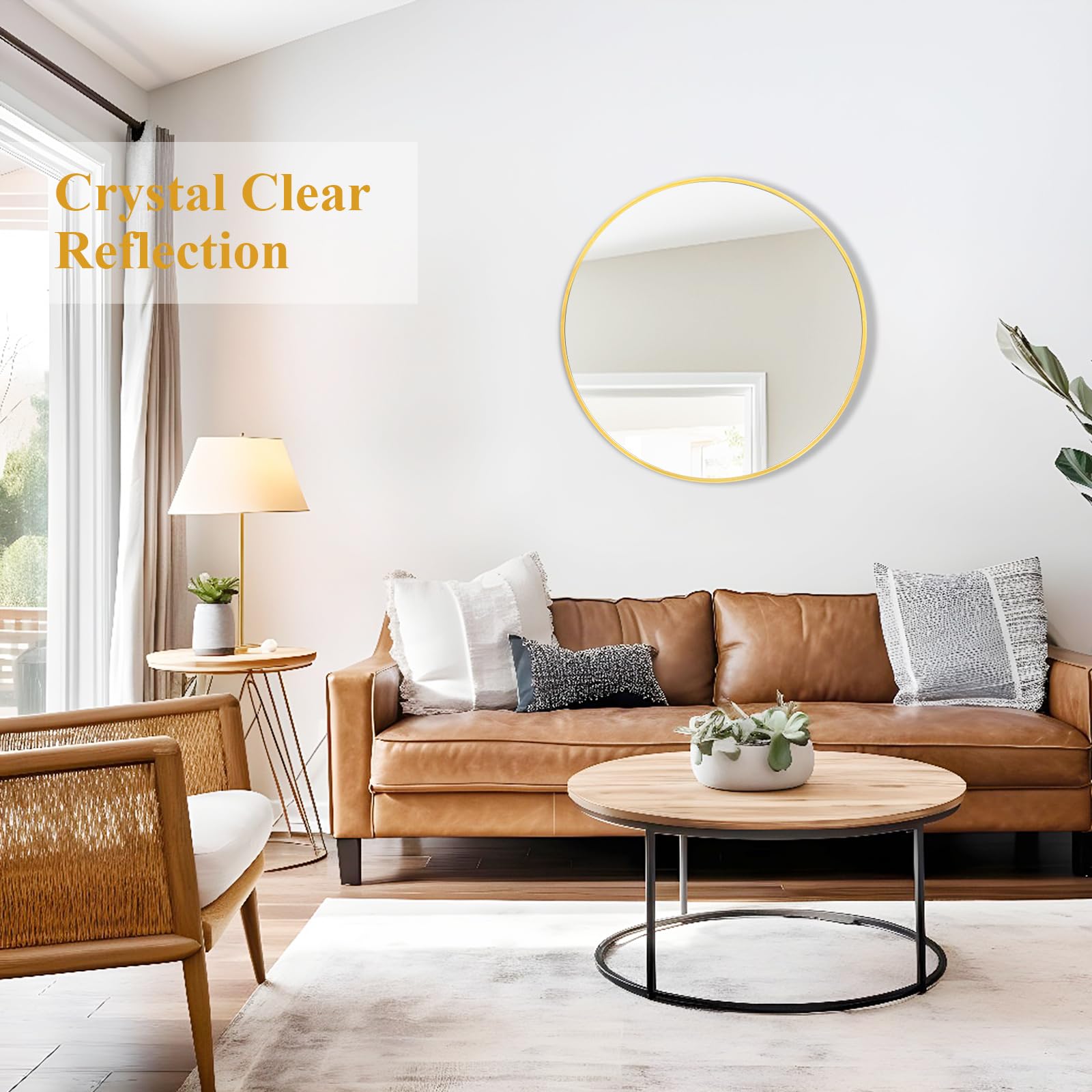 Snapklik.com : Fabuday Gold Circle Mirror For Bathroom - Small 18 Inch ...