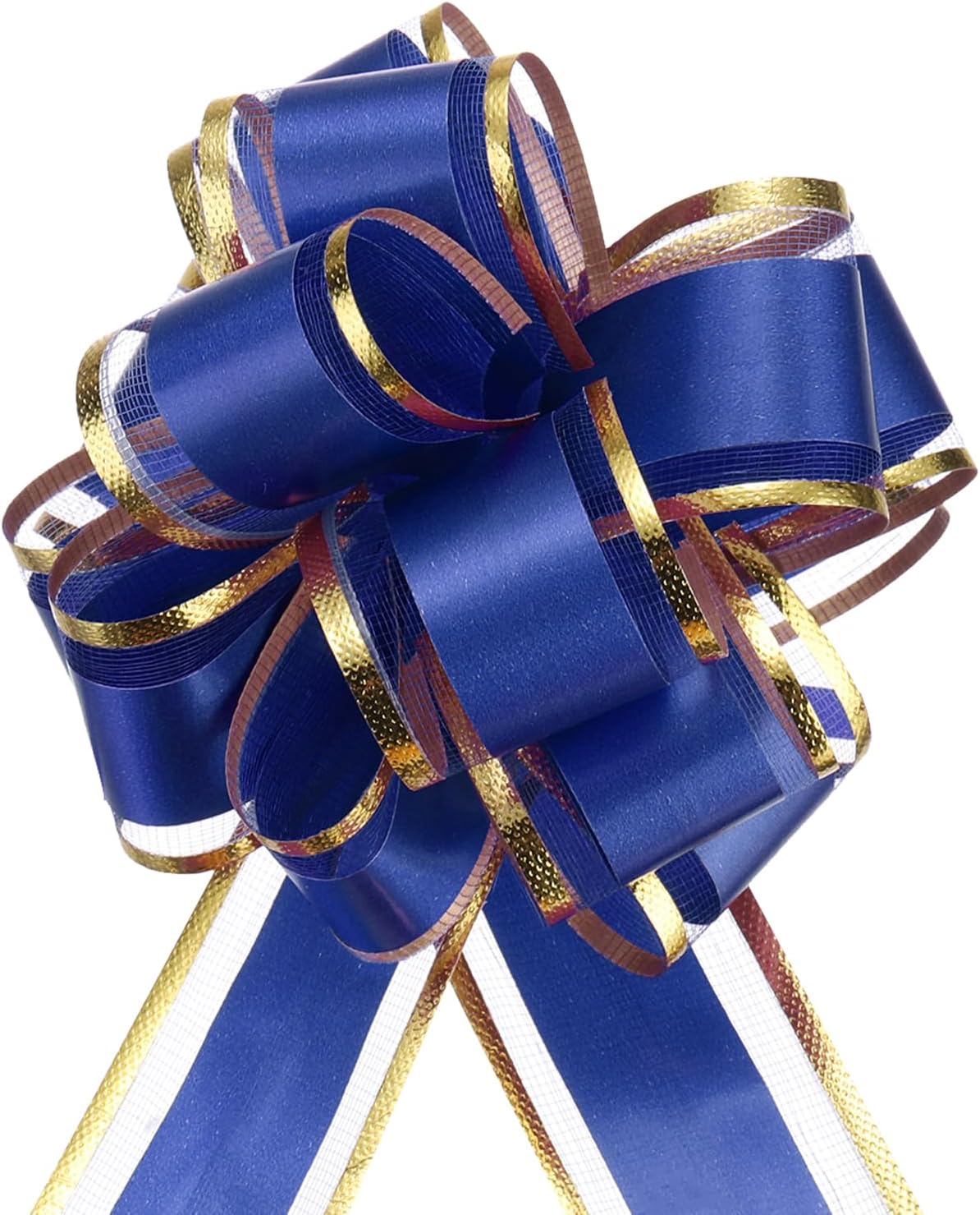 sourcing map 10pcs 4 Inch Large Big Pull Bow with Gold Edge, Organza ...