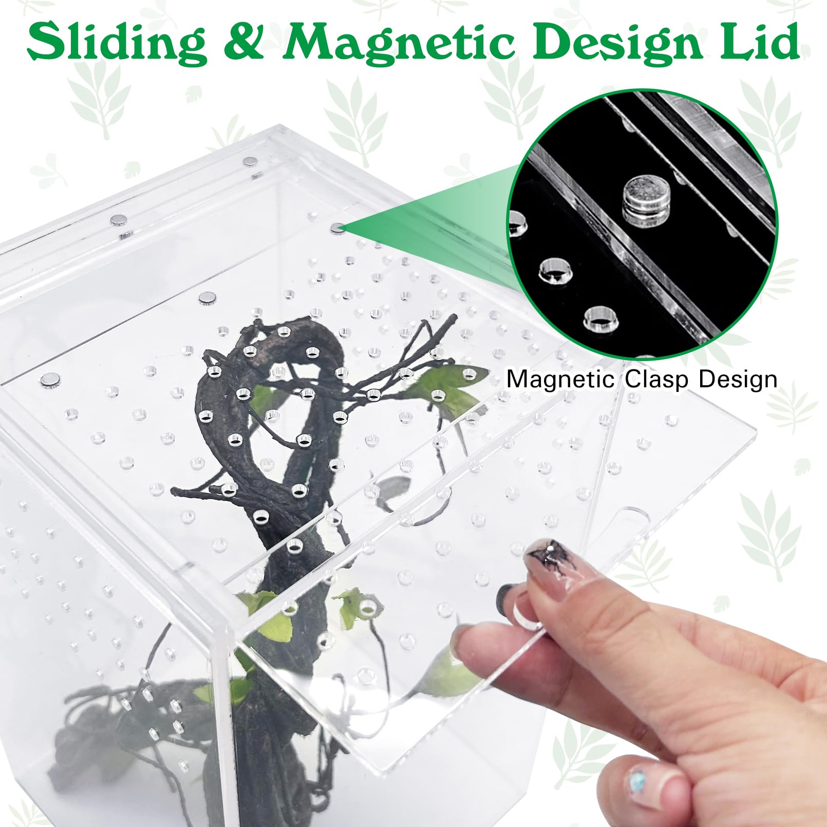 Snapklik.com : Reptile Terrarium Enclosure 6"x6"x10" Tall Acrylic ...