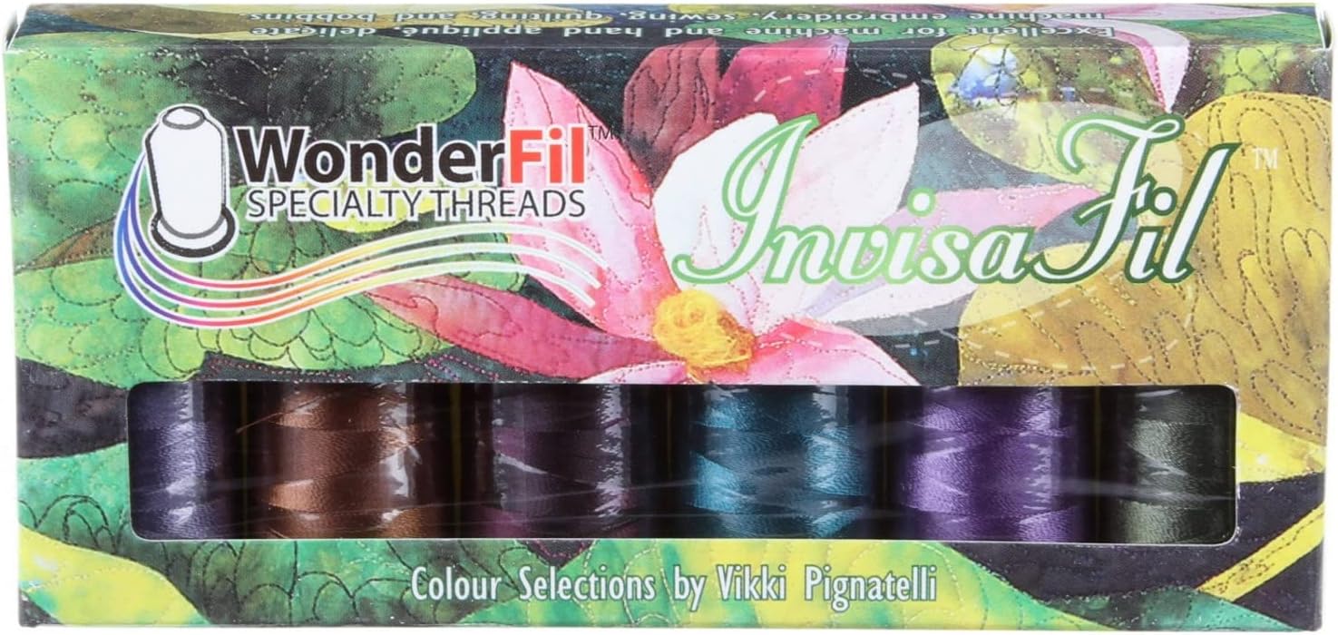Amazon.com: WonderFil, Specialty Threads, InvisaFil, 2-Ply Cottonized ...