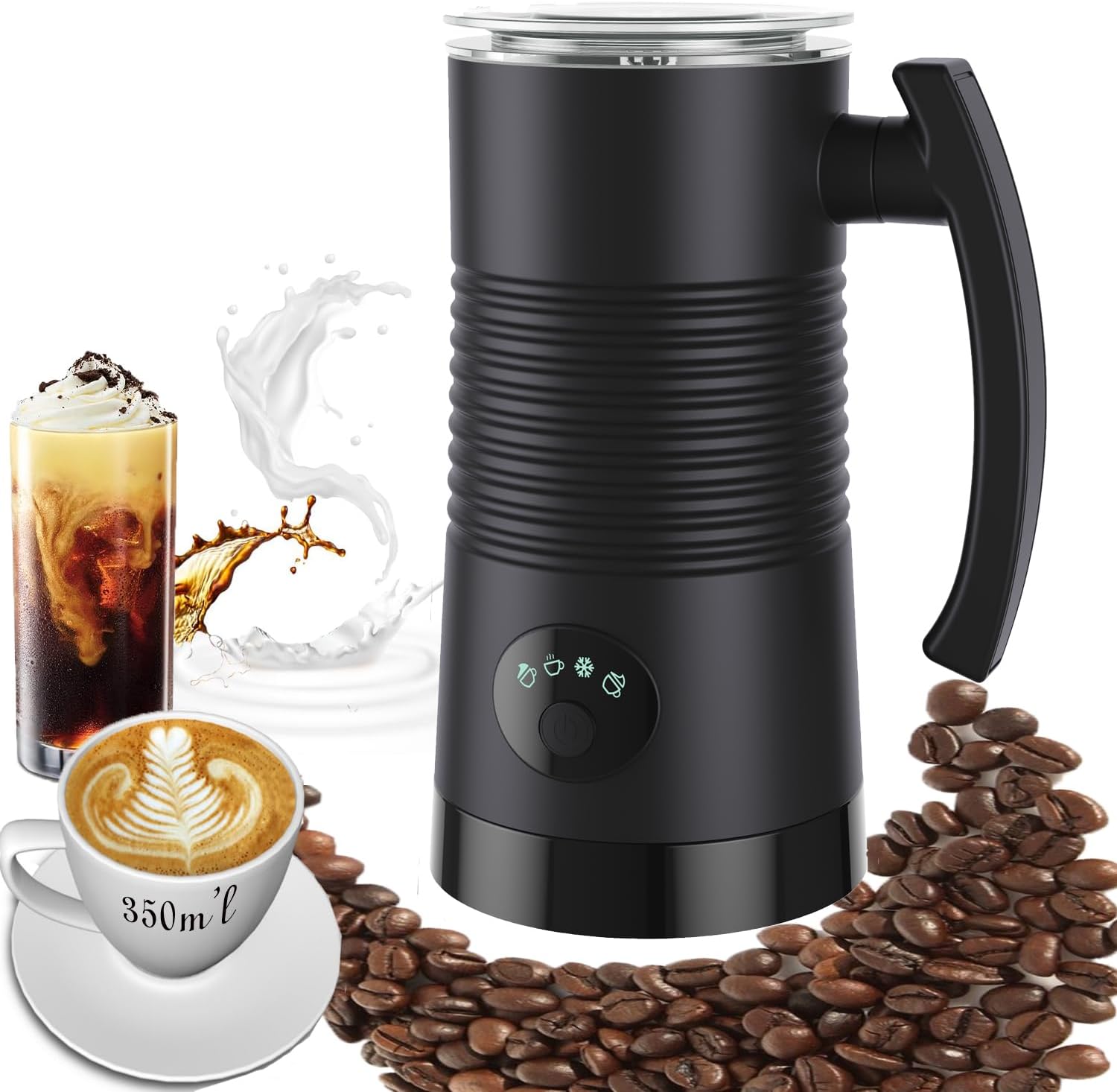 Amazon.com: DIY Milk Frother,Large-Capacity Milk Warmer,11.9oz/350ml ...