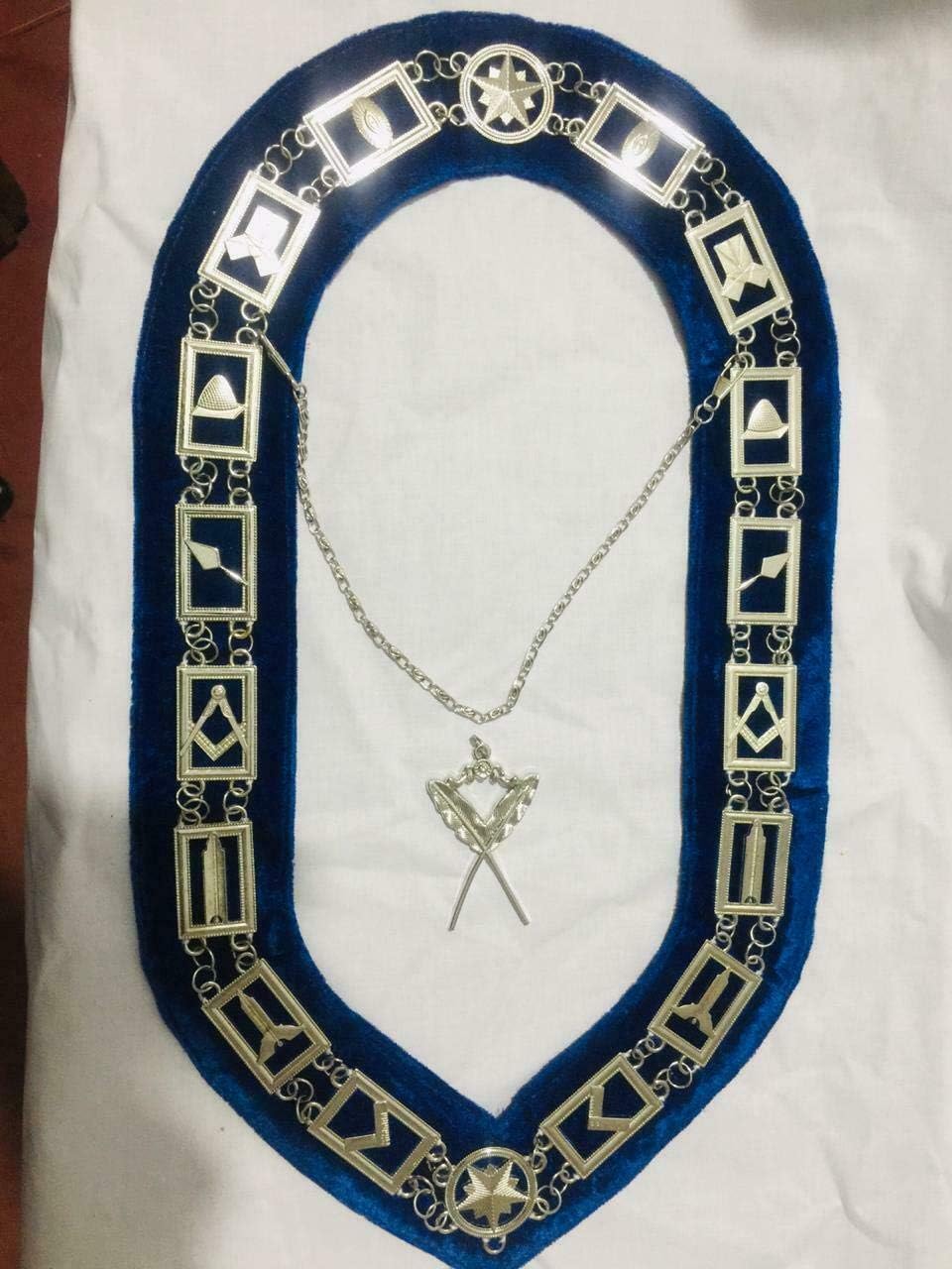 Amazon.com: Masonic Collar Blue Lodge House Freemason Secretary Jewel ...