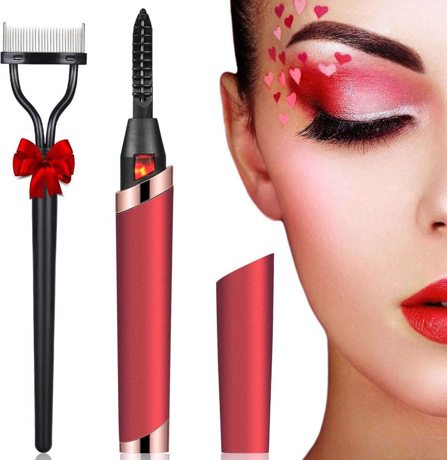 Heated Eyelash Curler, Rechargeable Electric Eyelash Curlers, Portable ...