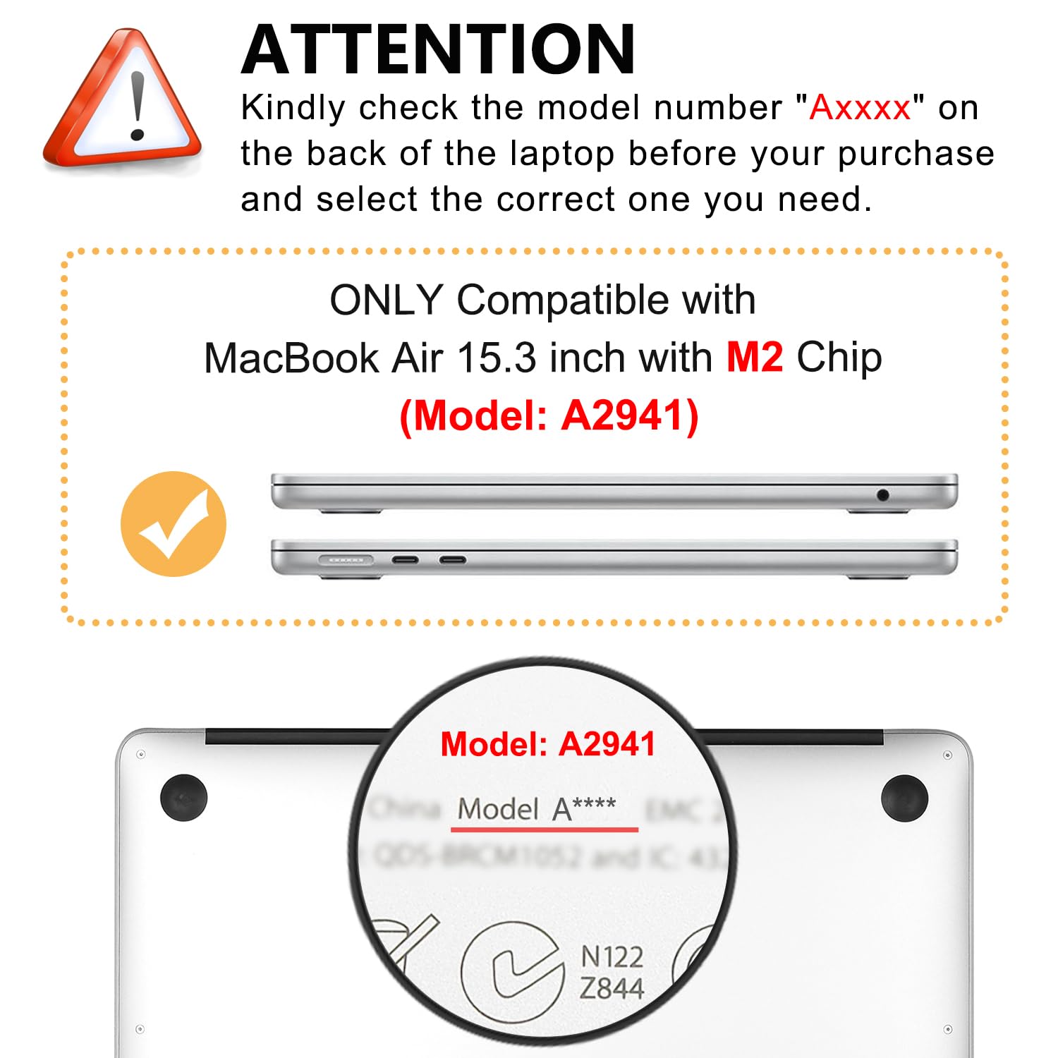 iDonzon Case for MacBook Air 15 inch M2 A2941 2023 Release, 3D Effect ...