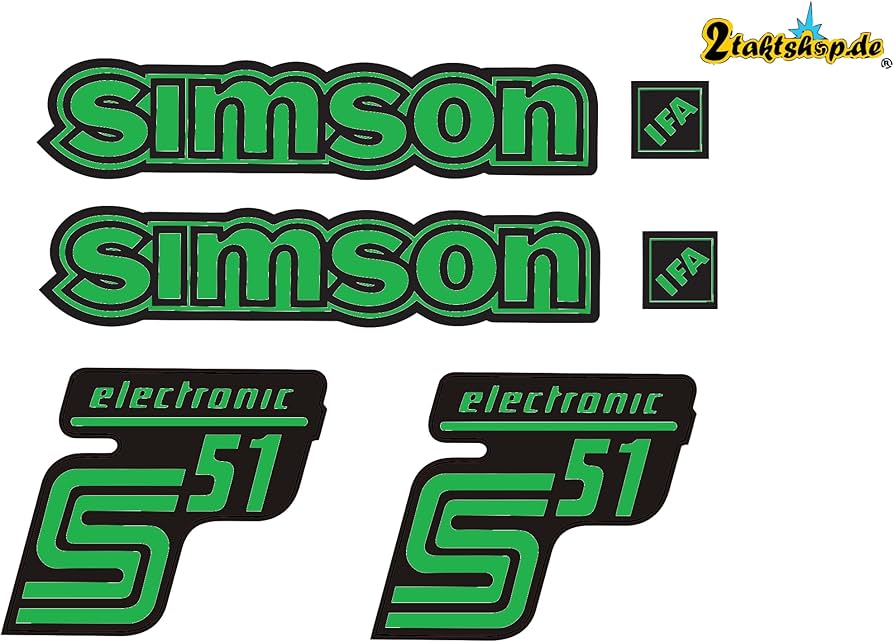 Simson S51 Logo Tankaufkleber Transparent Für Simson S51 Und S50