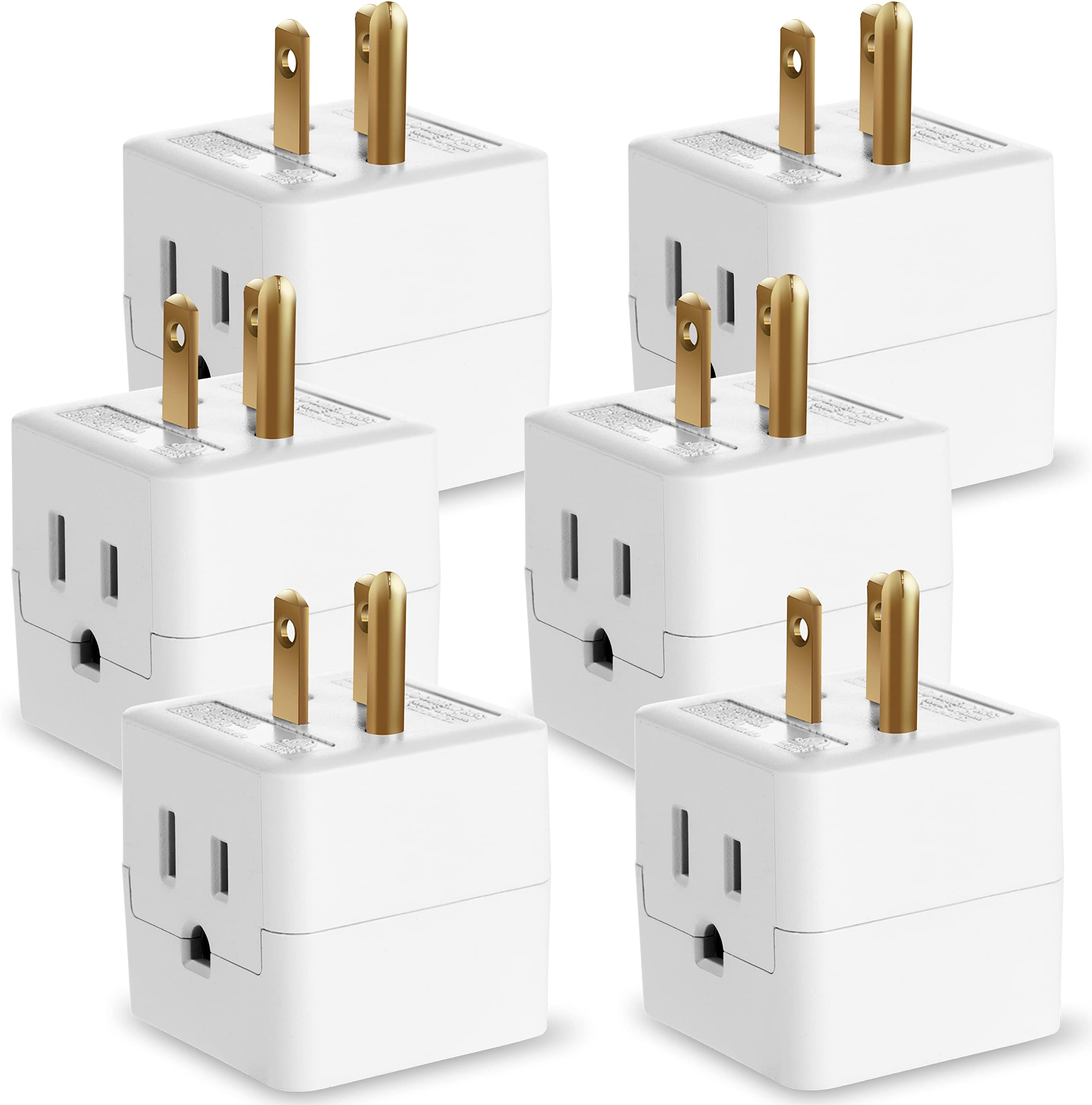 Amazon.com: Fosmon 3 Outlet Wall Adapter Cube Tap, 6 Pack, 90 Degree ...