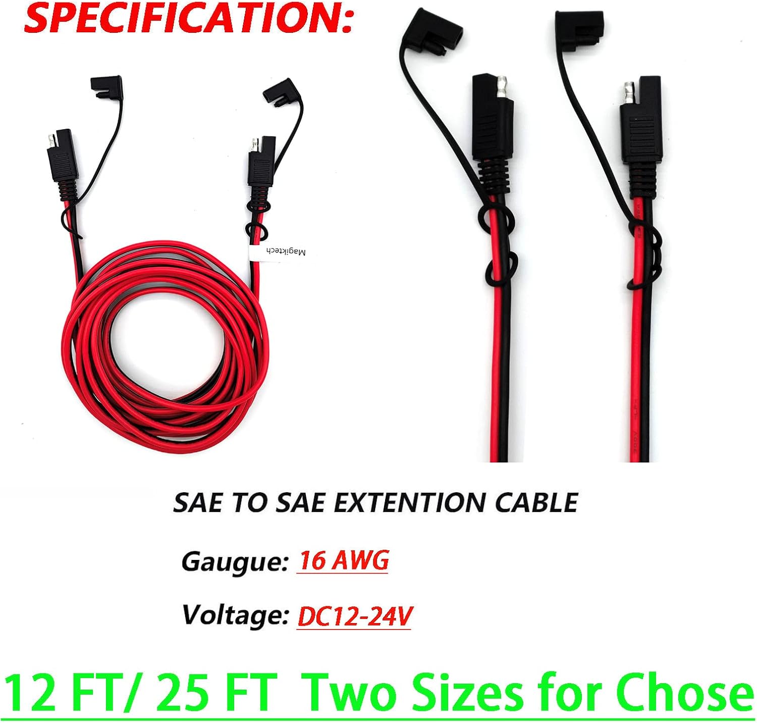 Buy Magiktech 16AWG SAE to SAE Extension Cable,SAE Adapter Quick ...