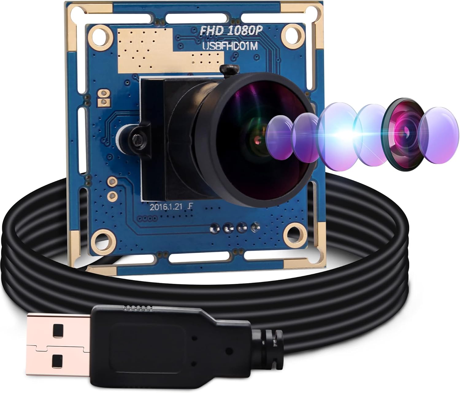 G 1080P USB Fisheye Camera Module Wide Angle High Speed PC Camera for ...