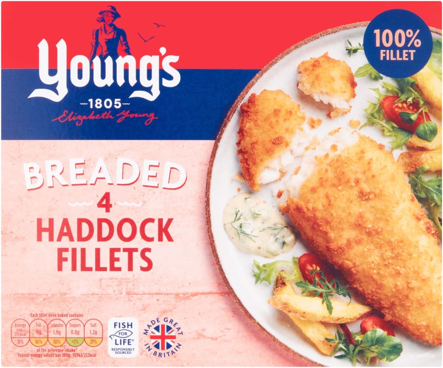 Young's Simply Breaded Haddock Fillets, 400g (Frozen) : Amazon.co.uk ...