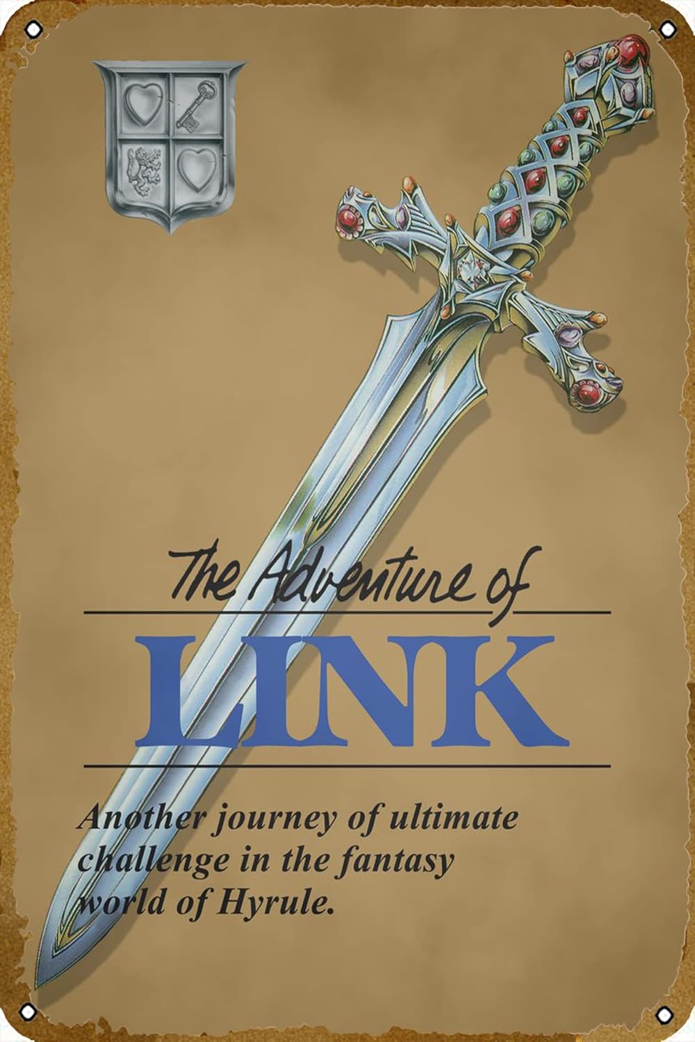 Amazon.com: Zelda 2 Adventure Of Link Retro Tin Sign Video Game Sign ...