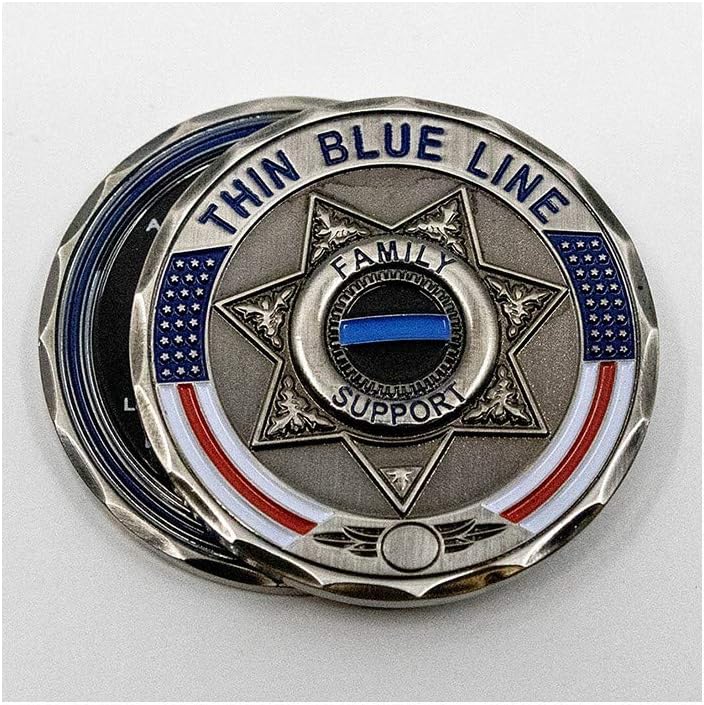 Amazon.com: Thin Blue Line 7 Point Star Family Support Challenge Coin ...