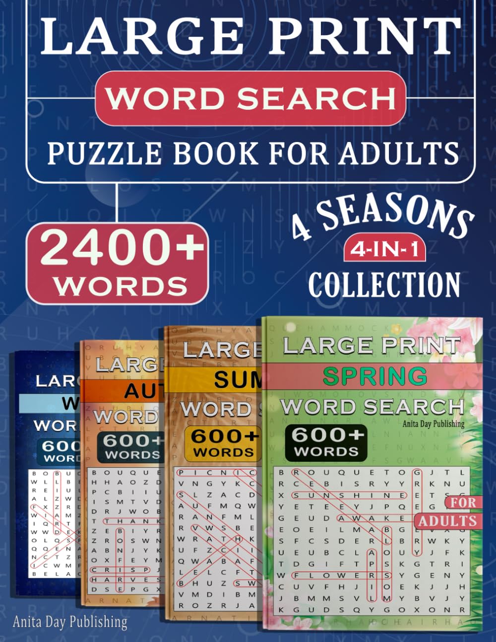 Large Print 2400+Words Seasons Word Search 4 in 1 Collection: A fun ...
