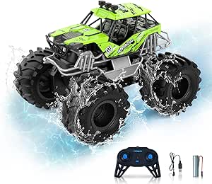 Carox Remote Control Car, 2.4Ghz All Terrain Monster Truck Toys, 4WD Off-Road Amphibious RC Car ...